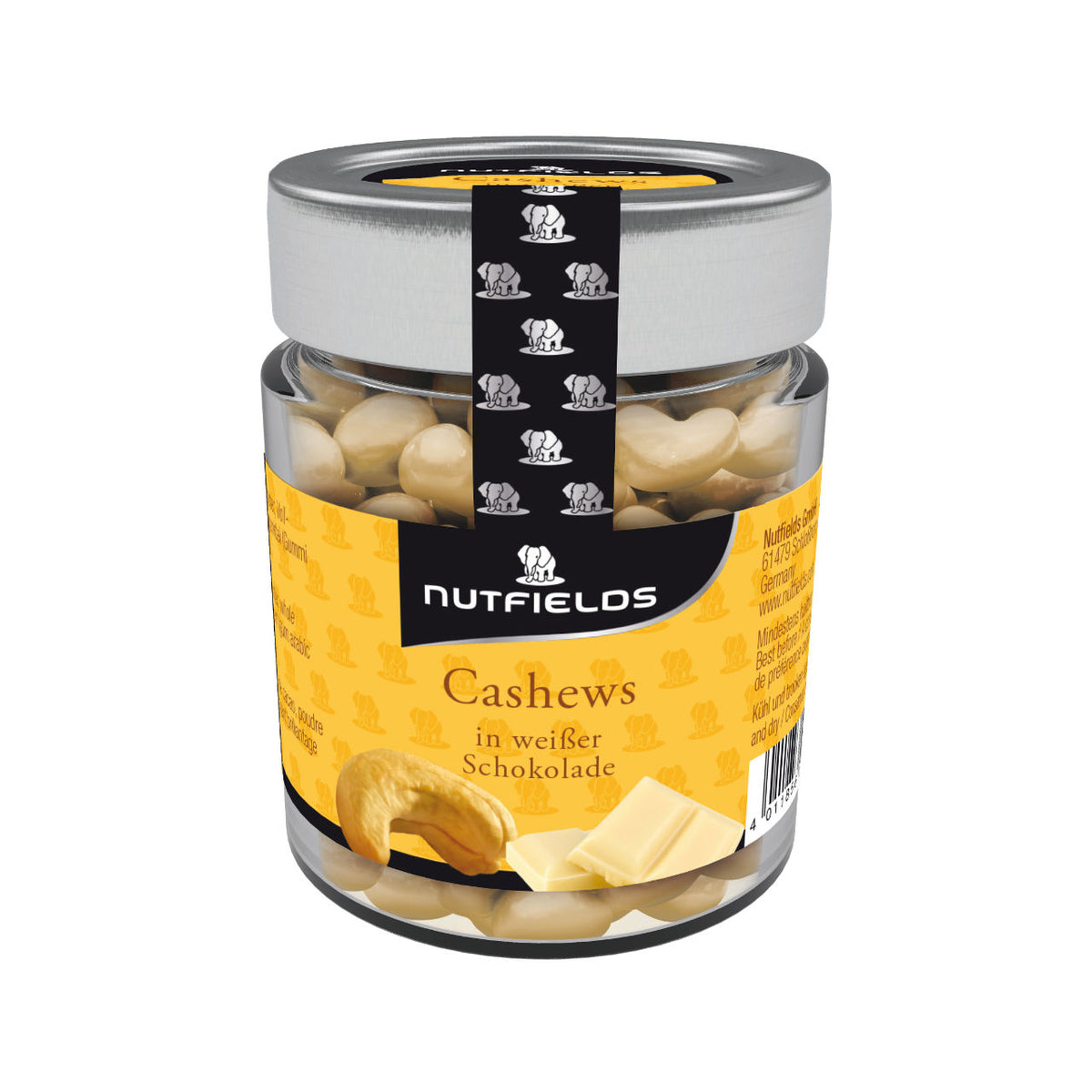 Nutfields Cashewkerne in weißer Schokolade | Fair | 150 g— ecoterra Store